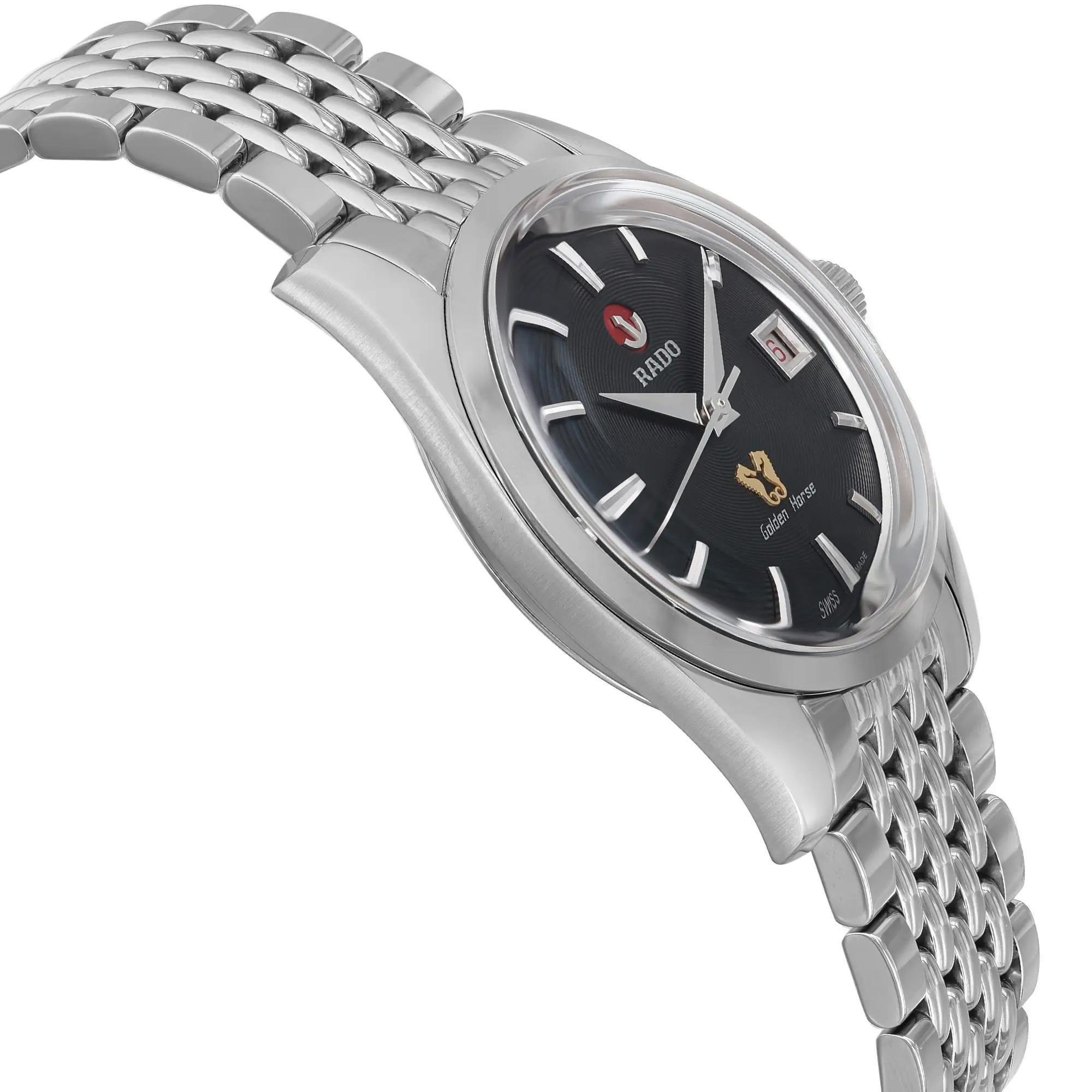 Rado Golden Horse Limited Edition Steel Black Dial Automatic Watch ...