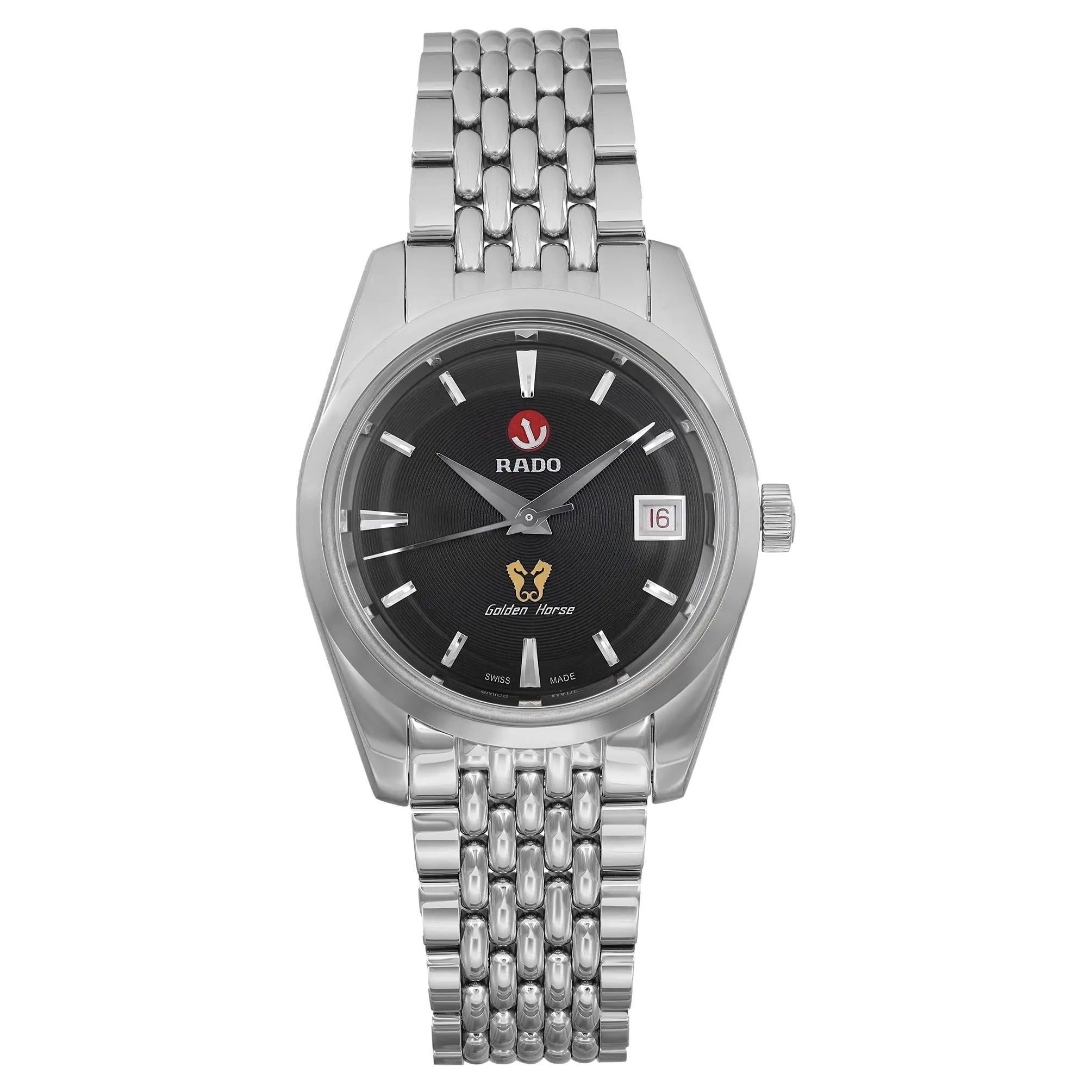 Rado Golden Horse Limited Edition Steel Black Dial Automatic Watch ...