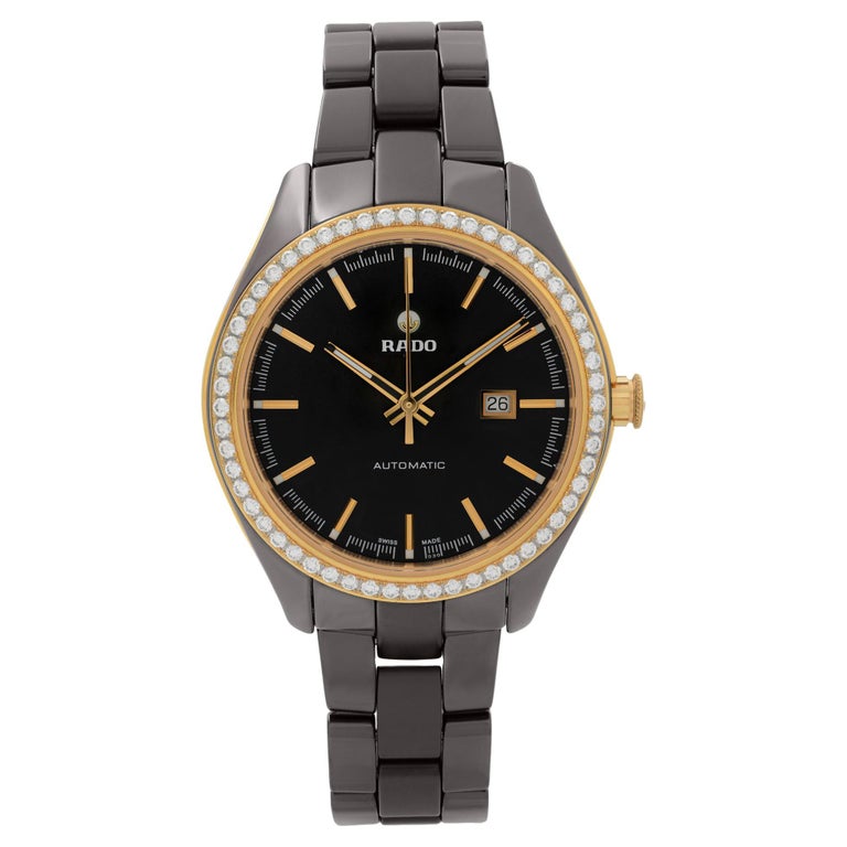 Rado HyperChrome Brown Ceramic Diamonds Bezel Automatic Unisex Watch ...