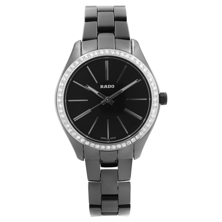 Rado HyperChrome Brown Ceramic Diamonds Bezel Automatic Unisex Watch ...
