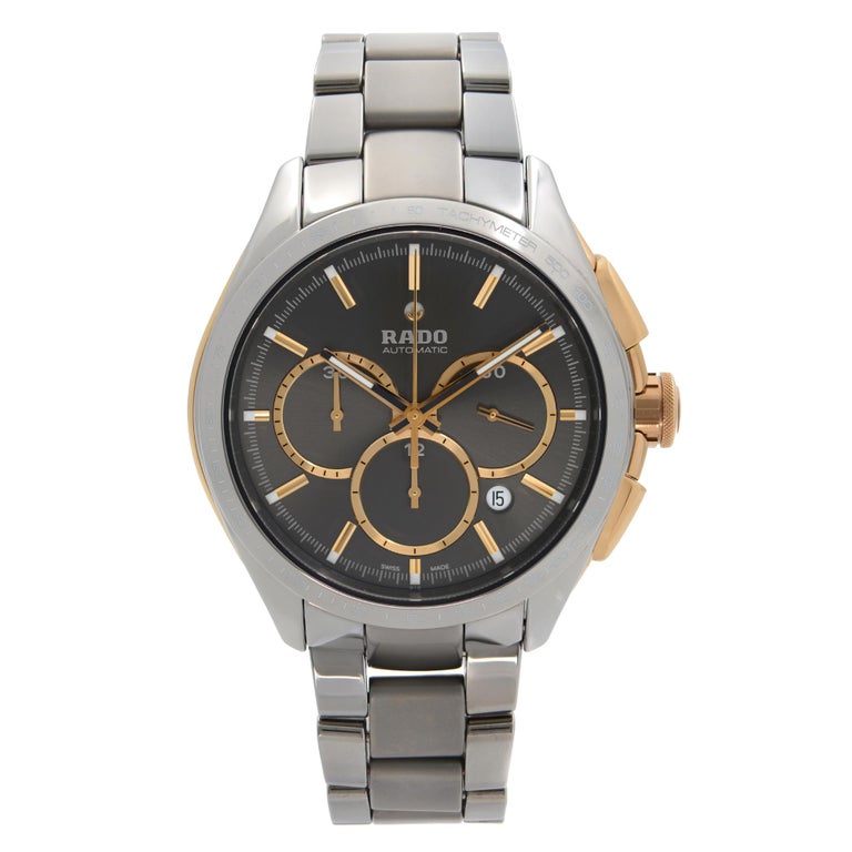Rado Hyperchrome Ceramic Chronograph Gray Dial Automatic Mens Watch ...