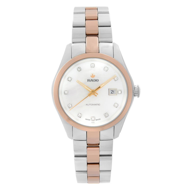 Rado Hyperchrome Steel Ceramic MOP Diamond Dial Automatic Ladies Watch ...