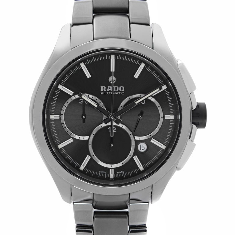Rado Hyperchrome XXL Ceramic Steel Grey Dial Automatic Mens Watch ...