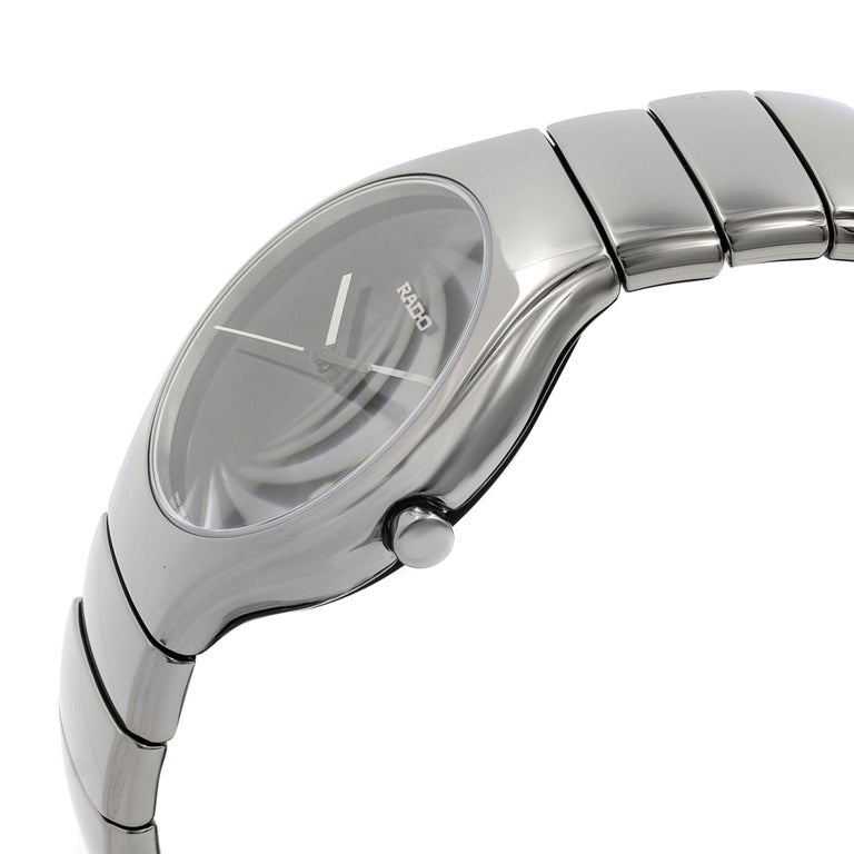 Rado True Ceramic Black Dial Date Men's Quartz Watch R27654152 at 1stDibs