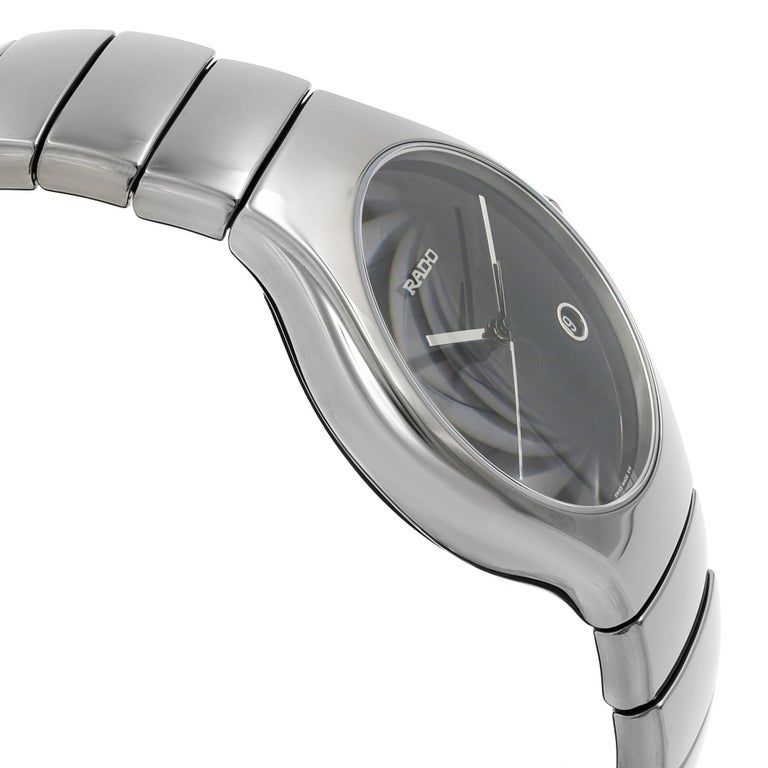 Rado True Ceramic Black Dial Date Men's Quartz Watch R27654152 at 1stDibs