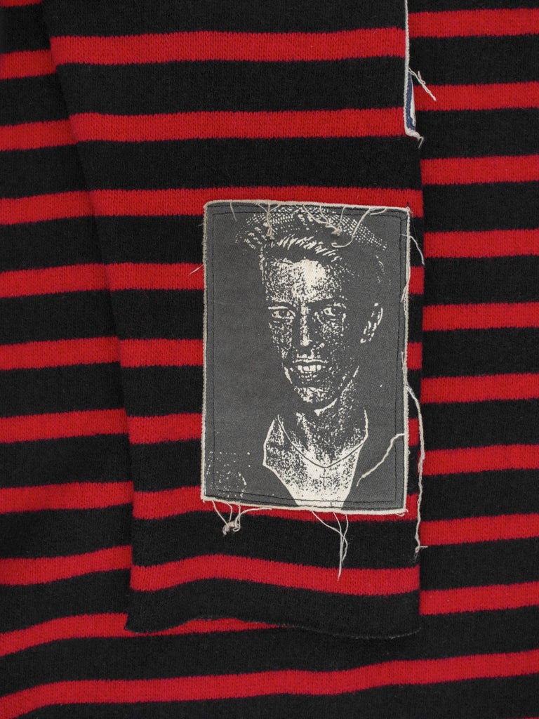 Raf Simons AW2001 "Riot! Riot! Riot!" Patched Turtleneck Sweater at 1stDibs