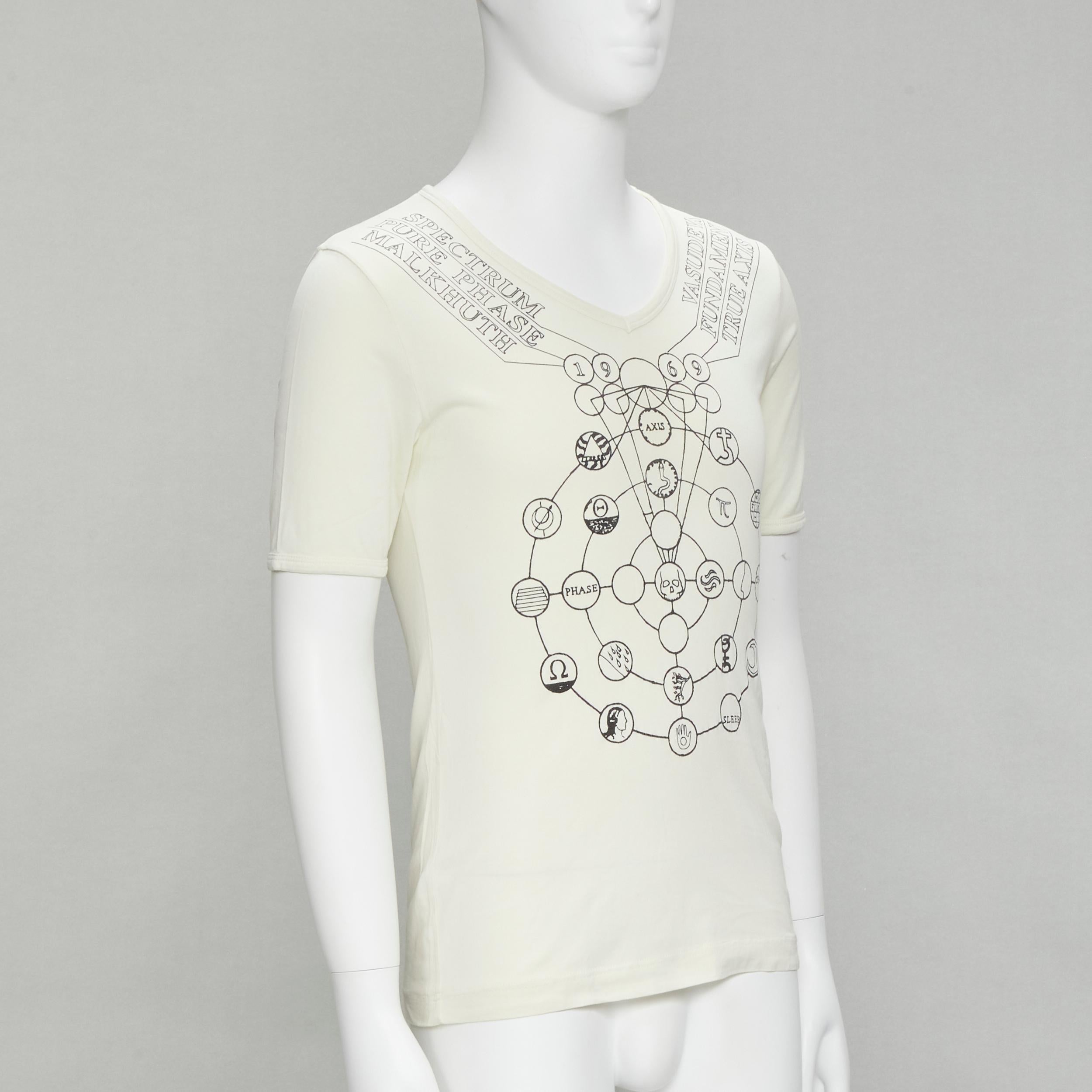 RAF SIMONS SS 2004 Religion graphic print light yellow tshirt EU50 L ...