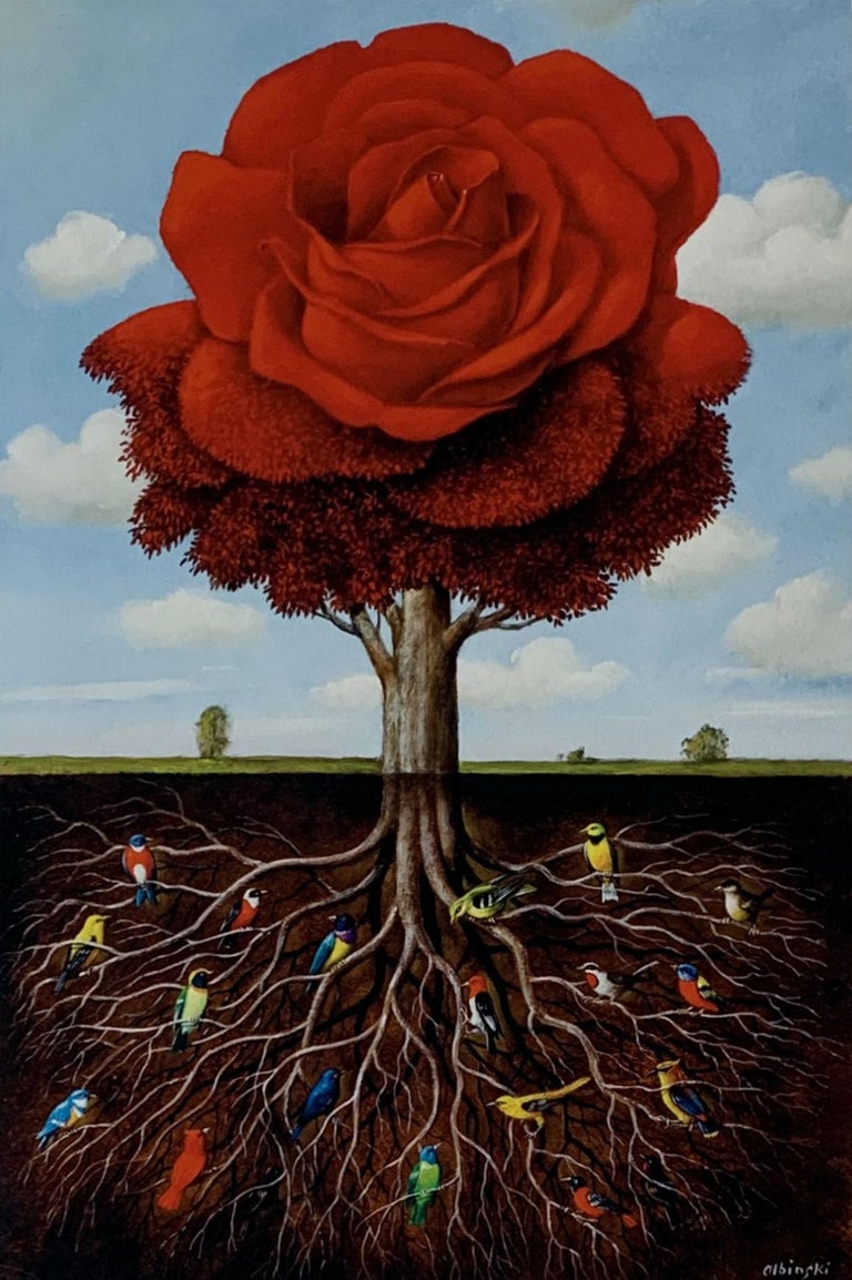 Rafał Olbiński - A rose - Surrealist print, Limited edition ...