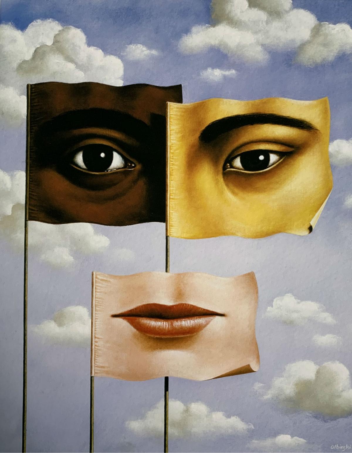 Rafał Olbiński - Hot-air balloons - 21st century, Figurative Surrealist ...