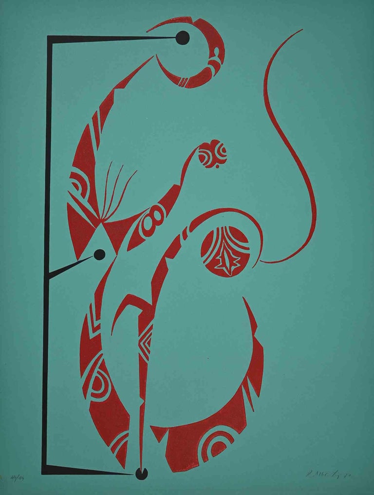 Rafael Alberti - Composition - Lithograph by Raphael Alberti - 1972 For ...