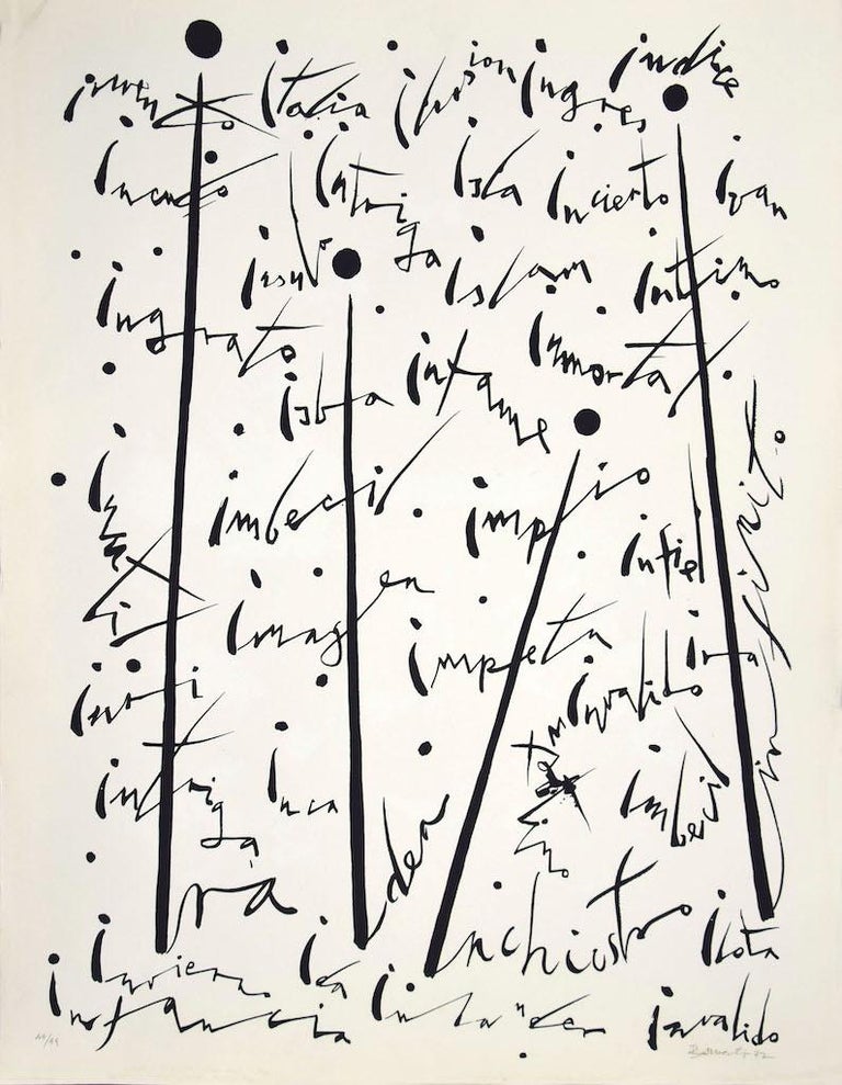 Rafael Alberti - Letter I - Original Lithograph by Rafael Alberti ...