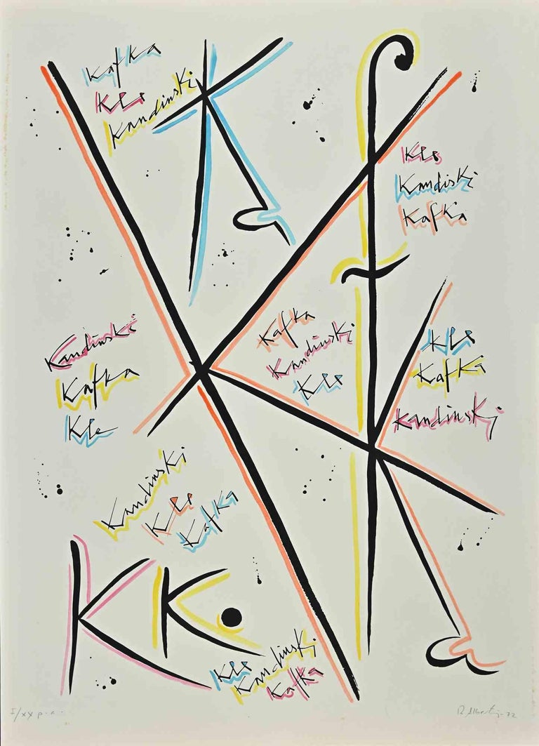 Rafael Alberti - Letter K - Lithograph by Rafael Alberti - 1972 For ...