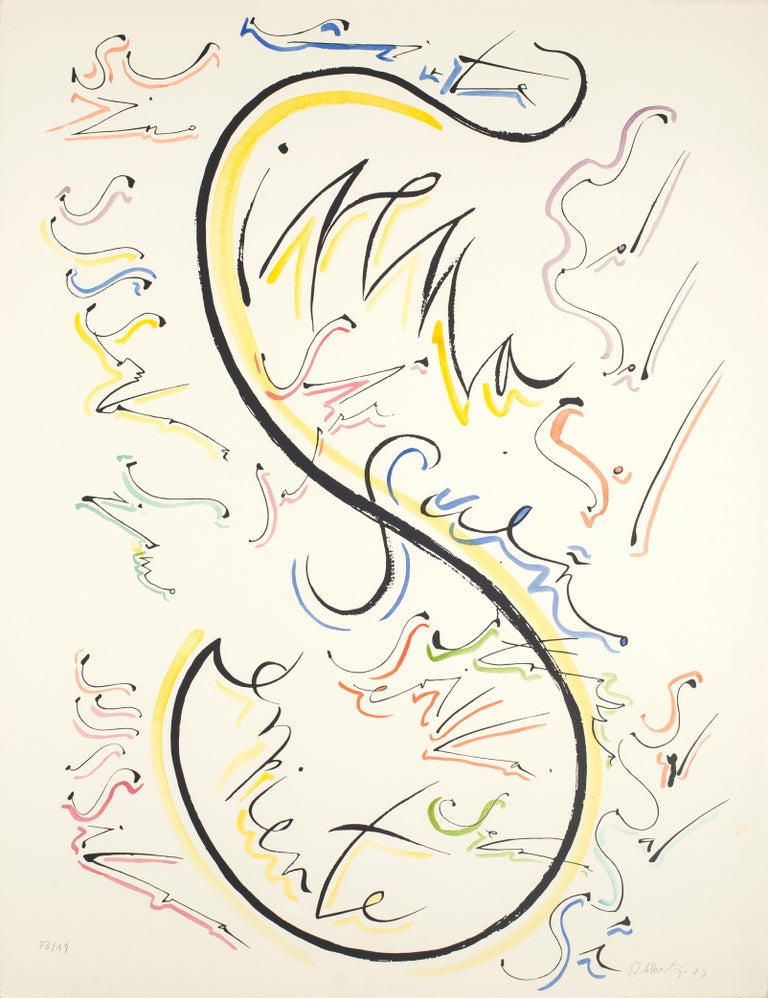 Rafael Alberti - Letter S - Hand-Coloured Lithograph by Raphael Alberti ...