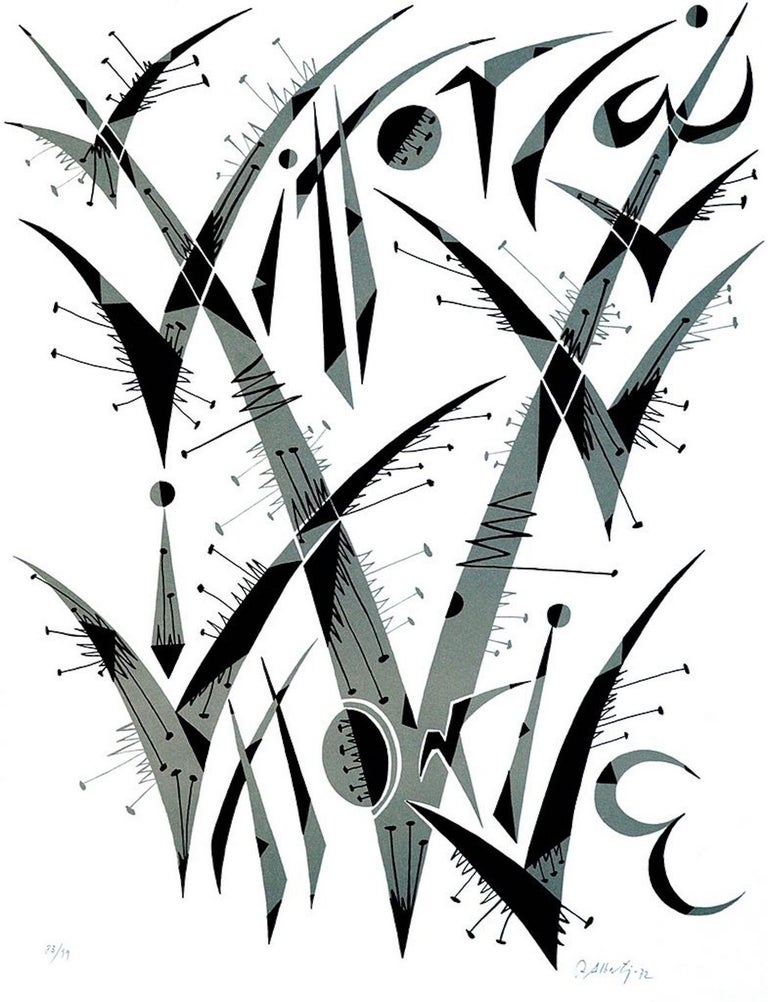 Rafael Alberti - Letter V - Lithograph by Raphael Alberti - 1972 For ...