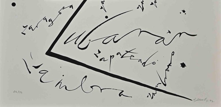Rafael Alberti - Letter Z - Lithograph by Rafael Alberti - 1972 For ...