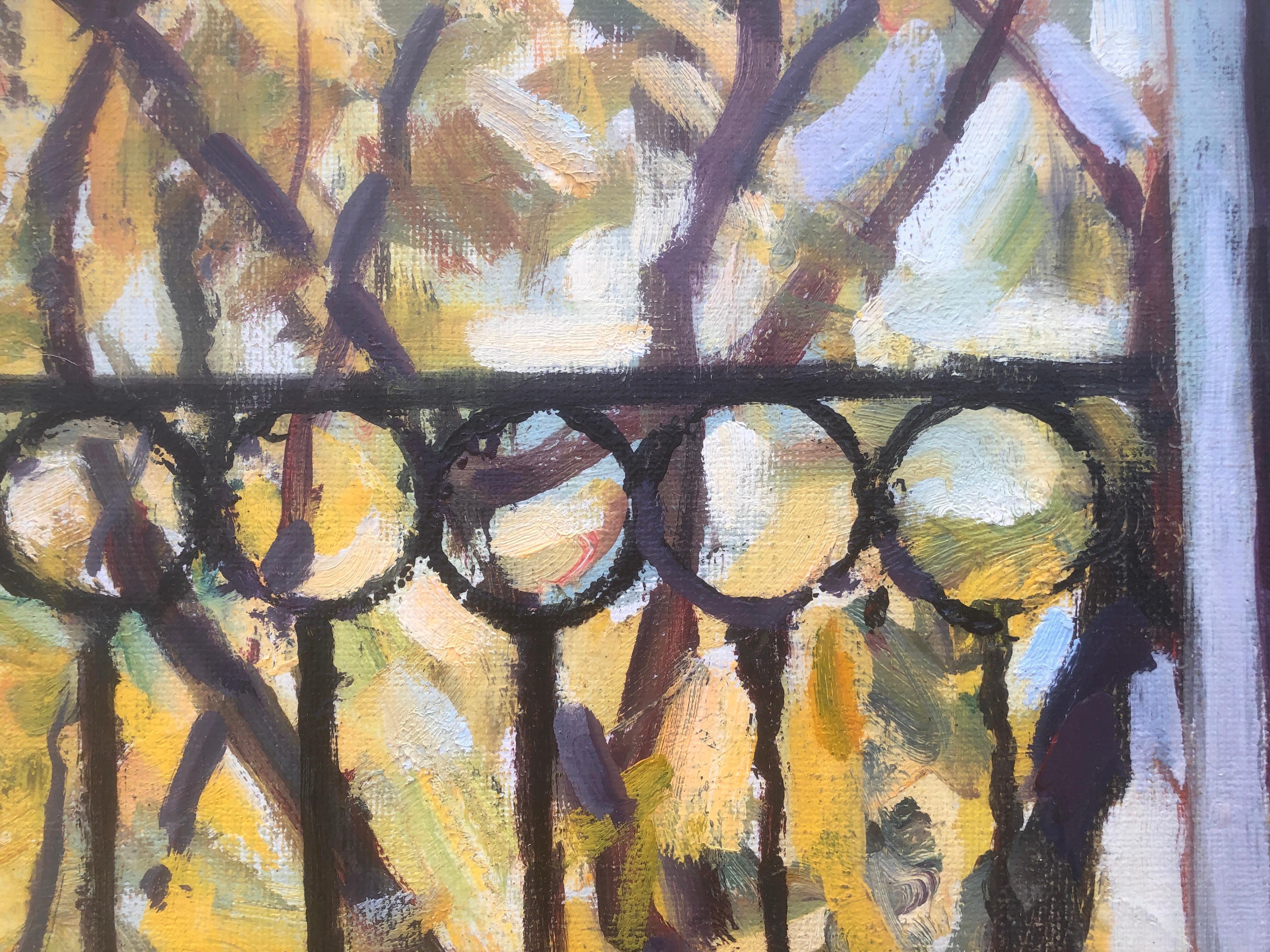 Rafael Duran Benet - Balcony and garden oil painting landscape Spain ...