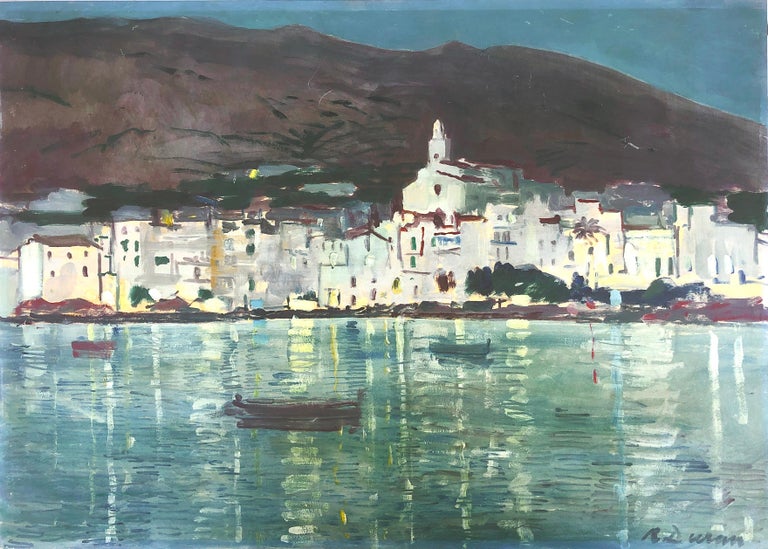 Rafael Duran Benet - Cadaques Spain acrylic on cardboard painting ...