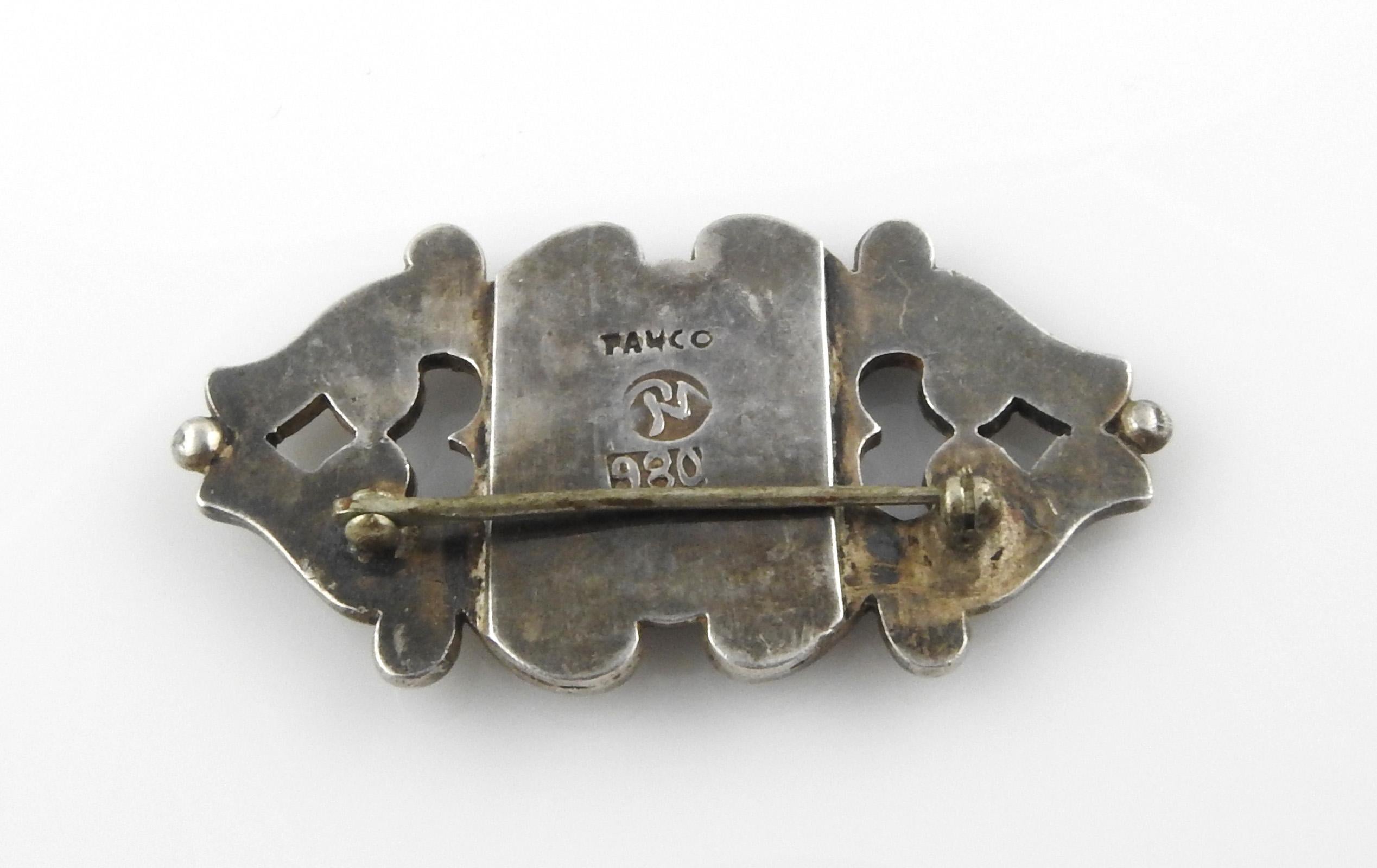 Rafael Melendez Taxco Mexico 980 Silver Heavy Gauge Pin at 1stDibs ...