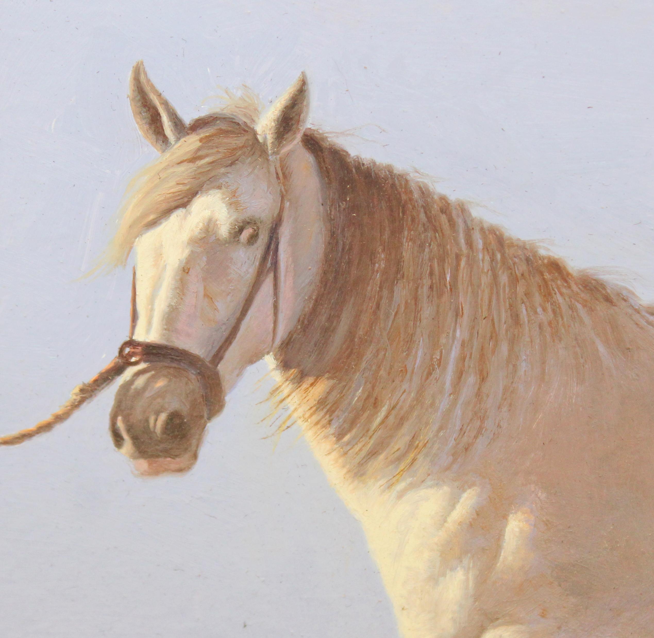 Rafael Mumpao Hinojosa - La mujer del caballo blanco - Óleo pintado del ...