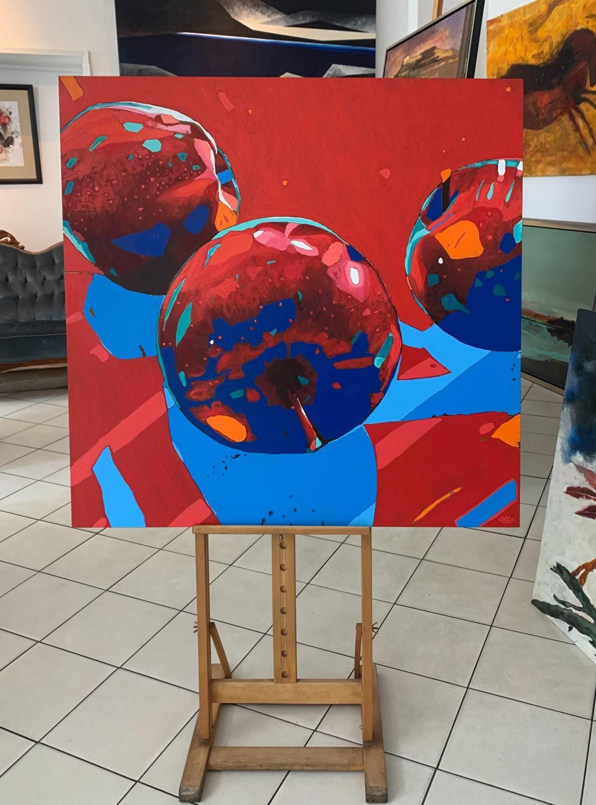 Rafał Gadowski - Apples 19 - Oil painting, Contemporary Figurative, Pop ...