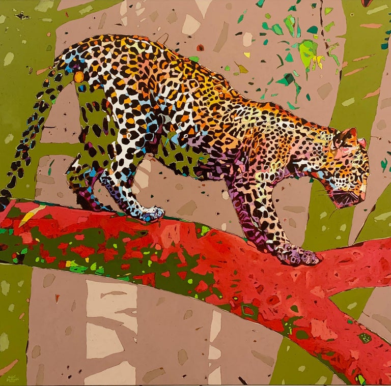 Rafał Gadowski - Panther 7 - Figurative Oil Painting, Pop art, Animals ...