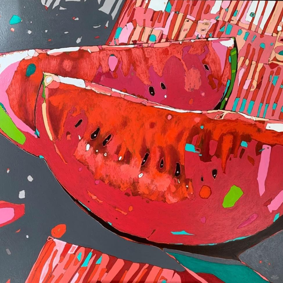 Rafał Gadowski - Flamingos 11 - XXI Century Contemporary Figurative Oil ...