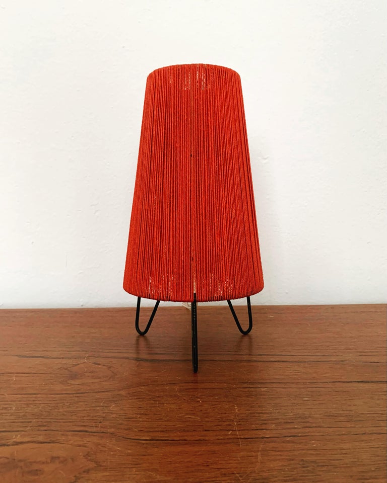 Raffia Bast Tripod Table Lamp For Sale at 1stDibs