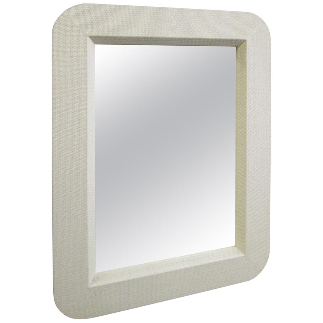 Victorian Fabric Covered Mirror For Sale at 1stDibs