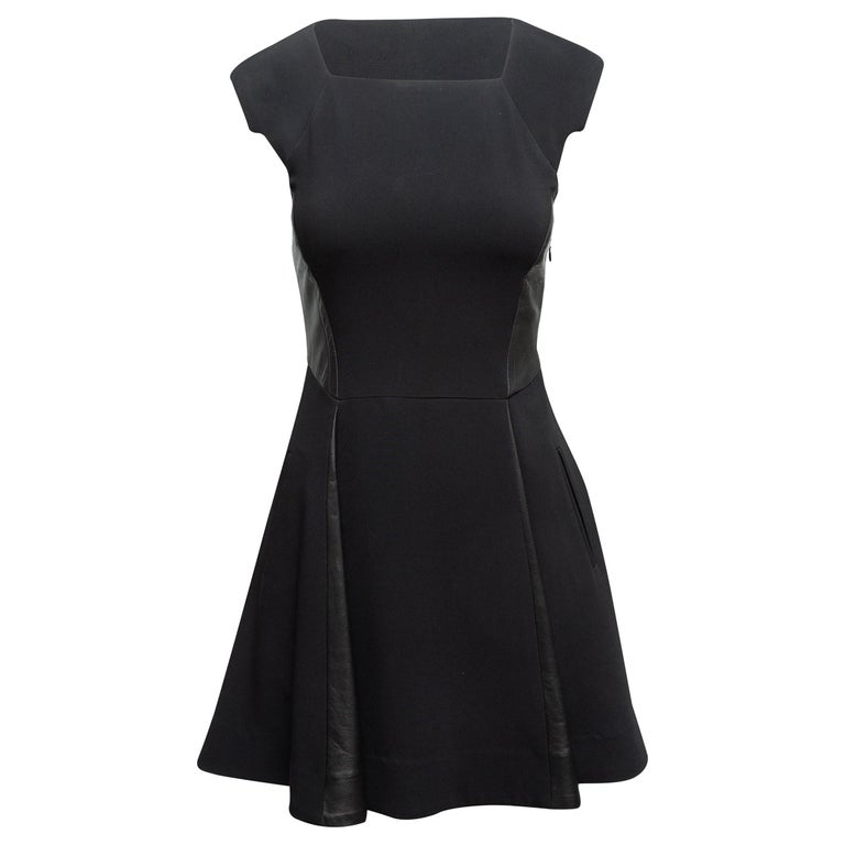 Rag and Bone Black Leather-Accented Mini Dress at 1stDibs