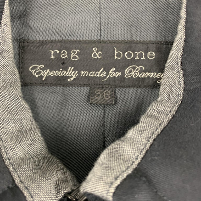 RAG and BONE Size 36 Black Cotton Double Breasted Tails Coat For Sale at 1stDibs