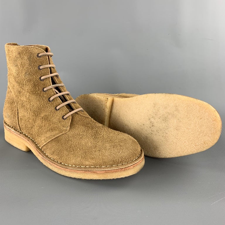 RAG and BONE Size US 10 / EU 43 Tan Textured Military Lace Up Men's ...
