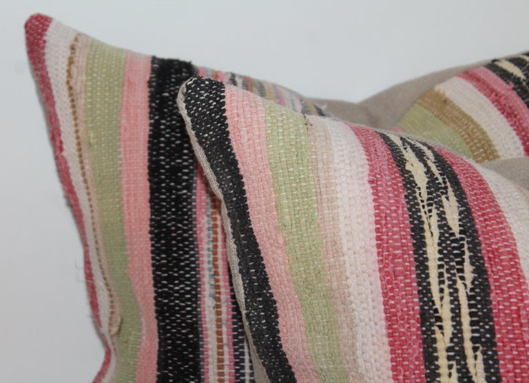 Rag Rug Pastel Pillows or Pairs For Sale at 1stDibs