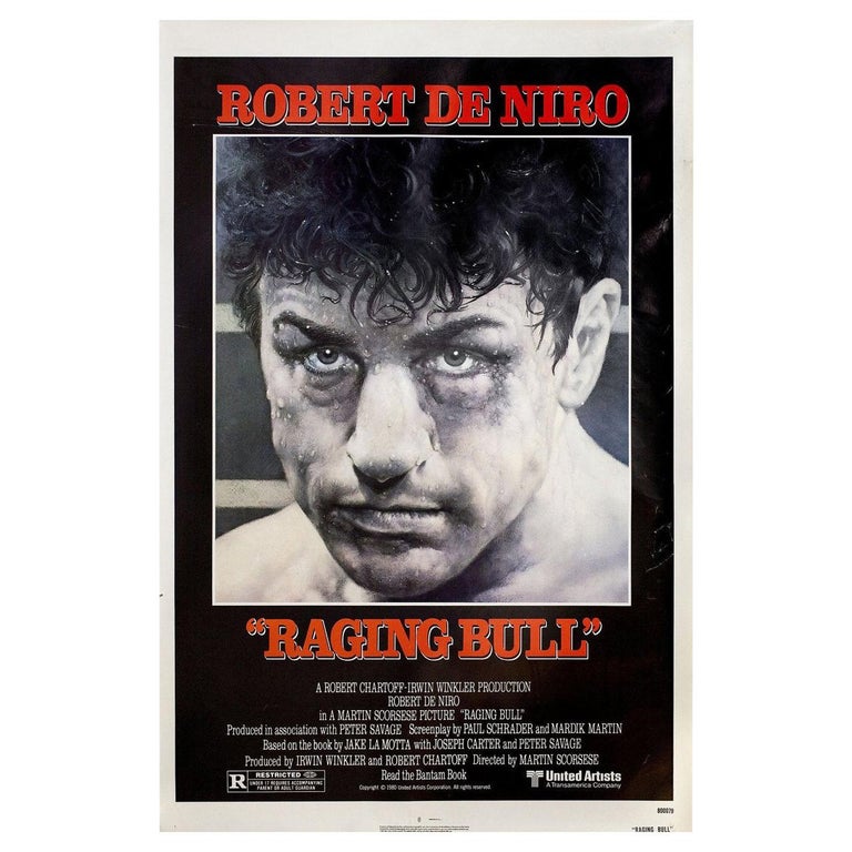 'Raging Bull' 1980 U.S. One Sheet Film Poster For Sale at 1stDibs