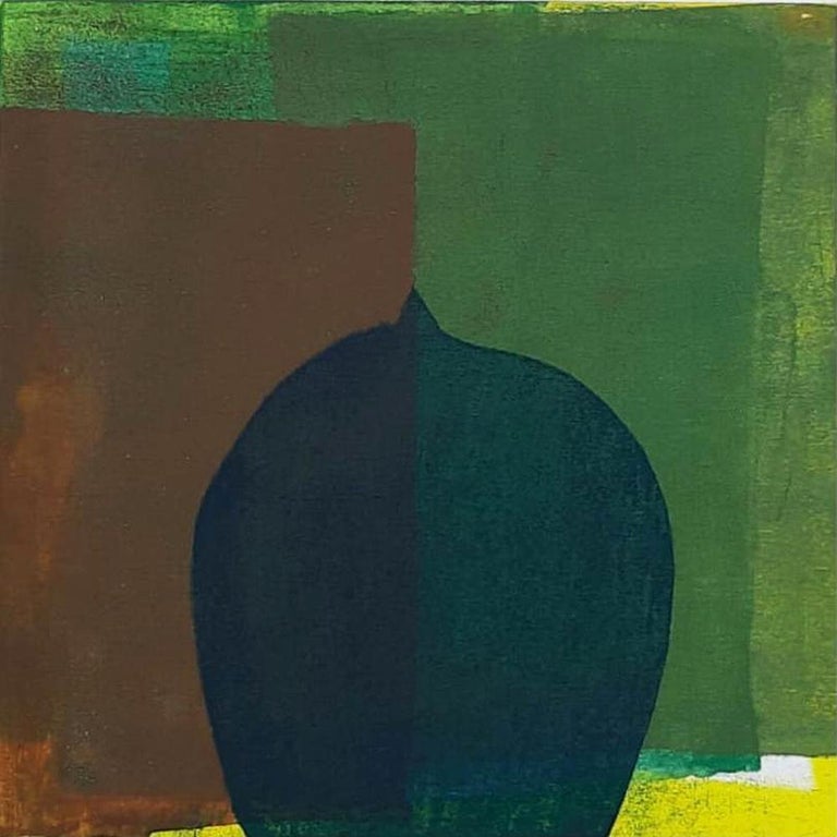 Rahim Mirza - Untitled, Acrylic on Canvas, Green, Brown, Contemporary ...