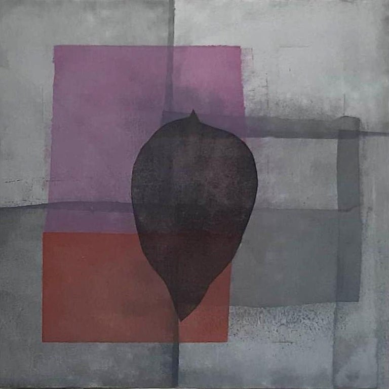 Rahim Mirza - Untitled, Acrylic on Canvas, Red, Brown Contemporary ...