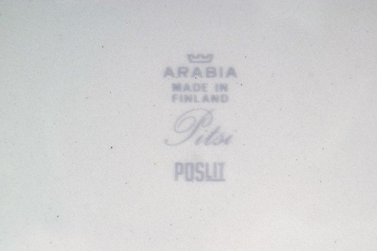 Raija Uosikkinen for Arabia, 10 Rare Pitsi Deep Plates with Floral ...