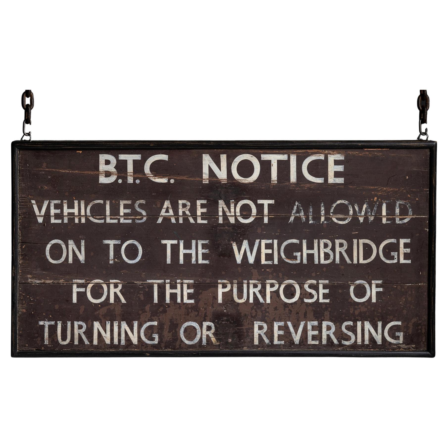 Railway Sign, England, Circa 1940 at 1stDibs