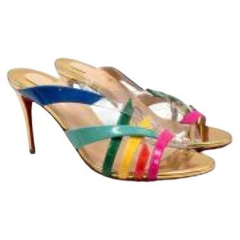 Rainbow and PVC Strappy Heels For Sale at 1stDibs