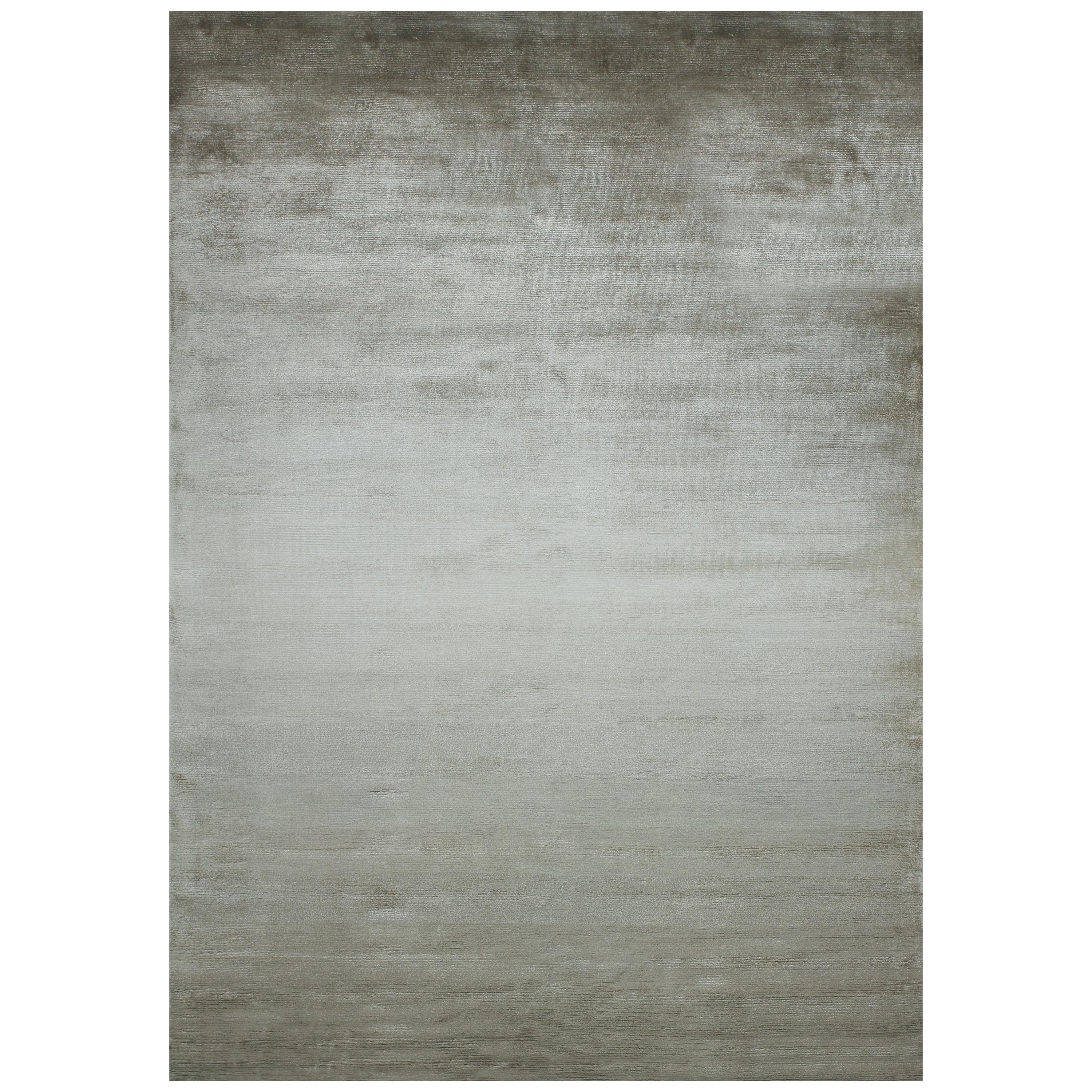 Papua Circular Hand-Knotted Dyed Wool Rug ii in Brown Gradient For Sale ...