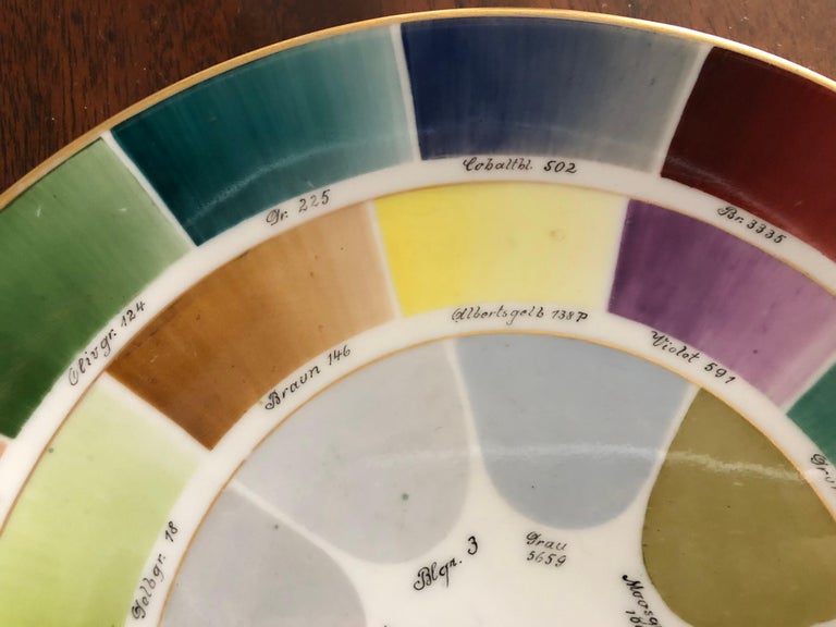Rainbow Color Wheel Sample Porcelain Plate at 1stDibs