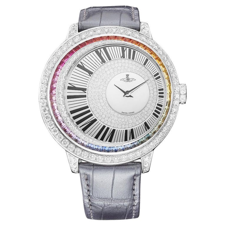 Rainbow Diamond Watch For Sale at 1stDibs