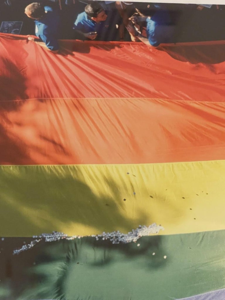Rainbow Flag, Gay Pride March, NY 1990 by Suzanne Poli 1/25 For Sale at ...