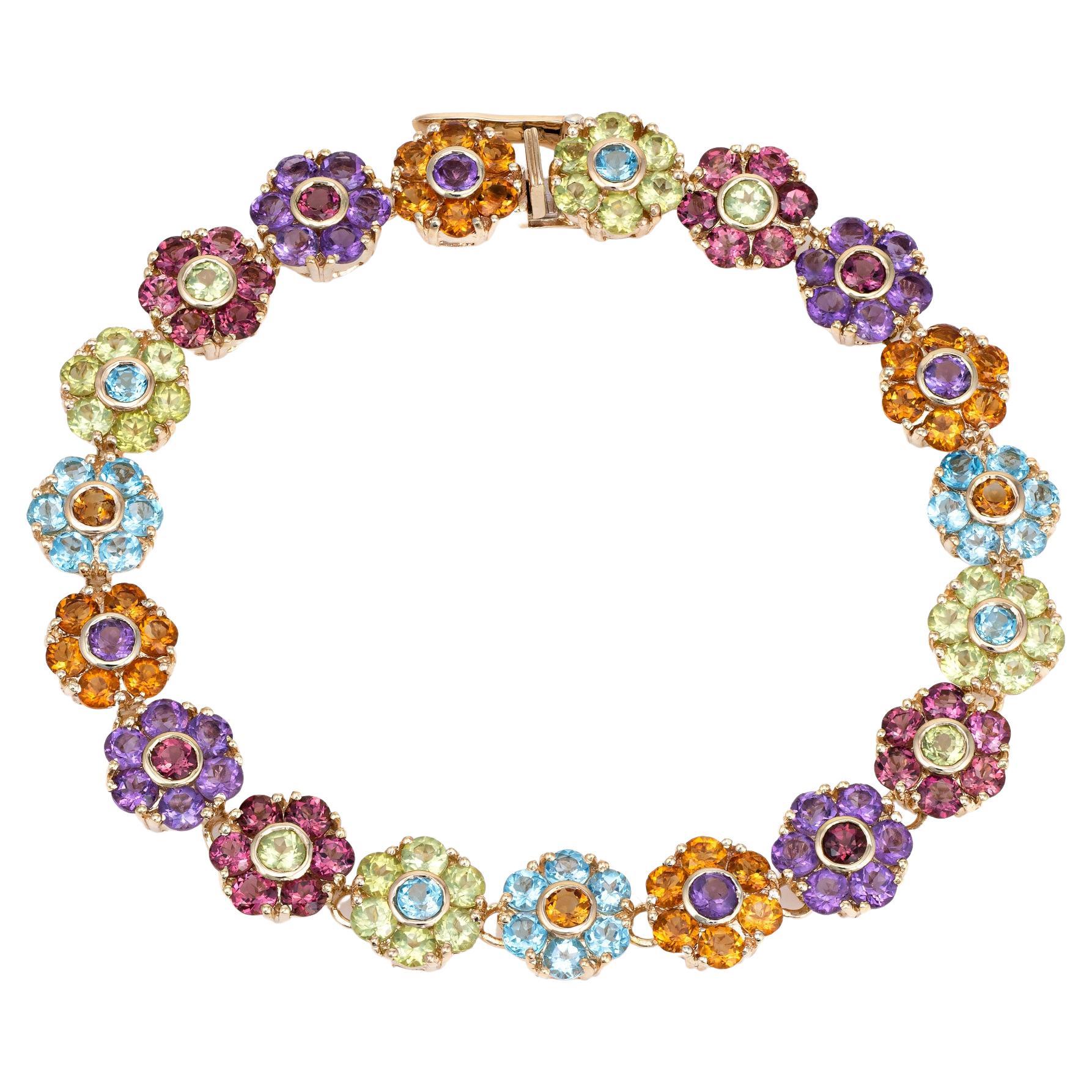 1980s H. STERN Multicolor Gemstone Rainbow Yellow Gold Bracelet at ...