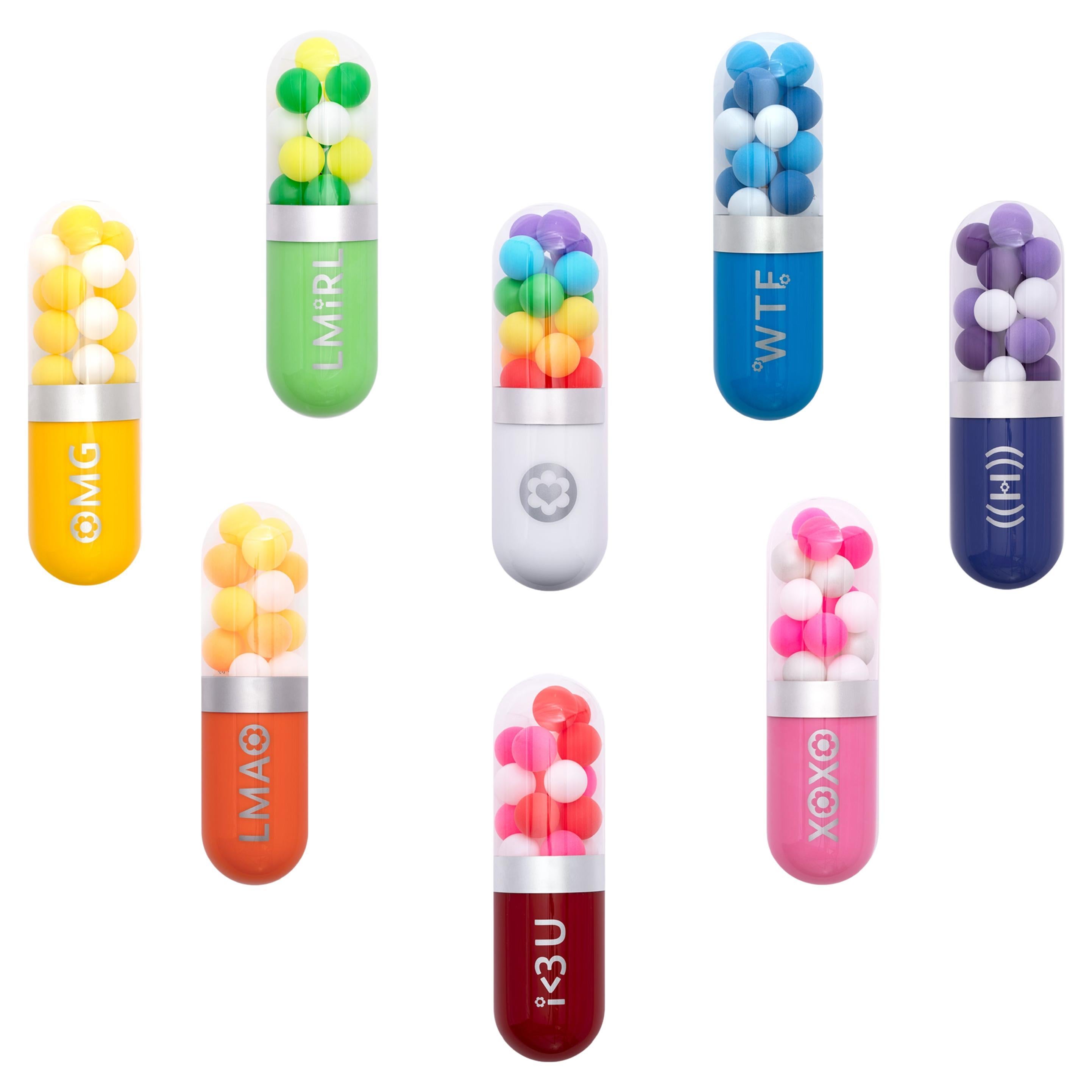 Fancy! (WTF) Hers - Pink and White Glass Pill Wall Sculpture by Edie ...