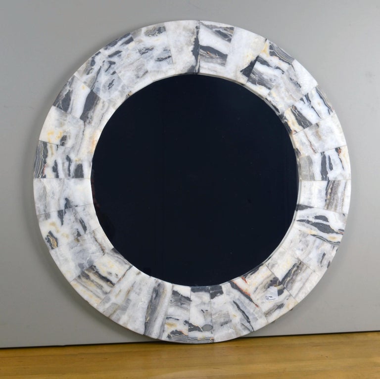 Rainbow Mirror with Onyx Frame For Sale at 1stDibs