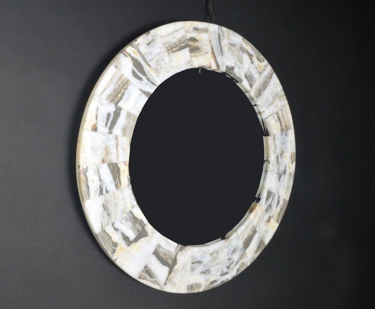 Rainbow Mirror with Onyx Frame For Sale at 1stDibs