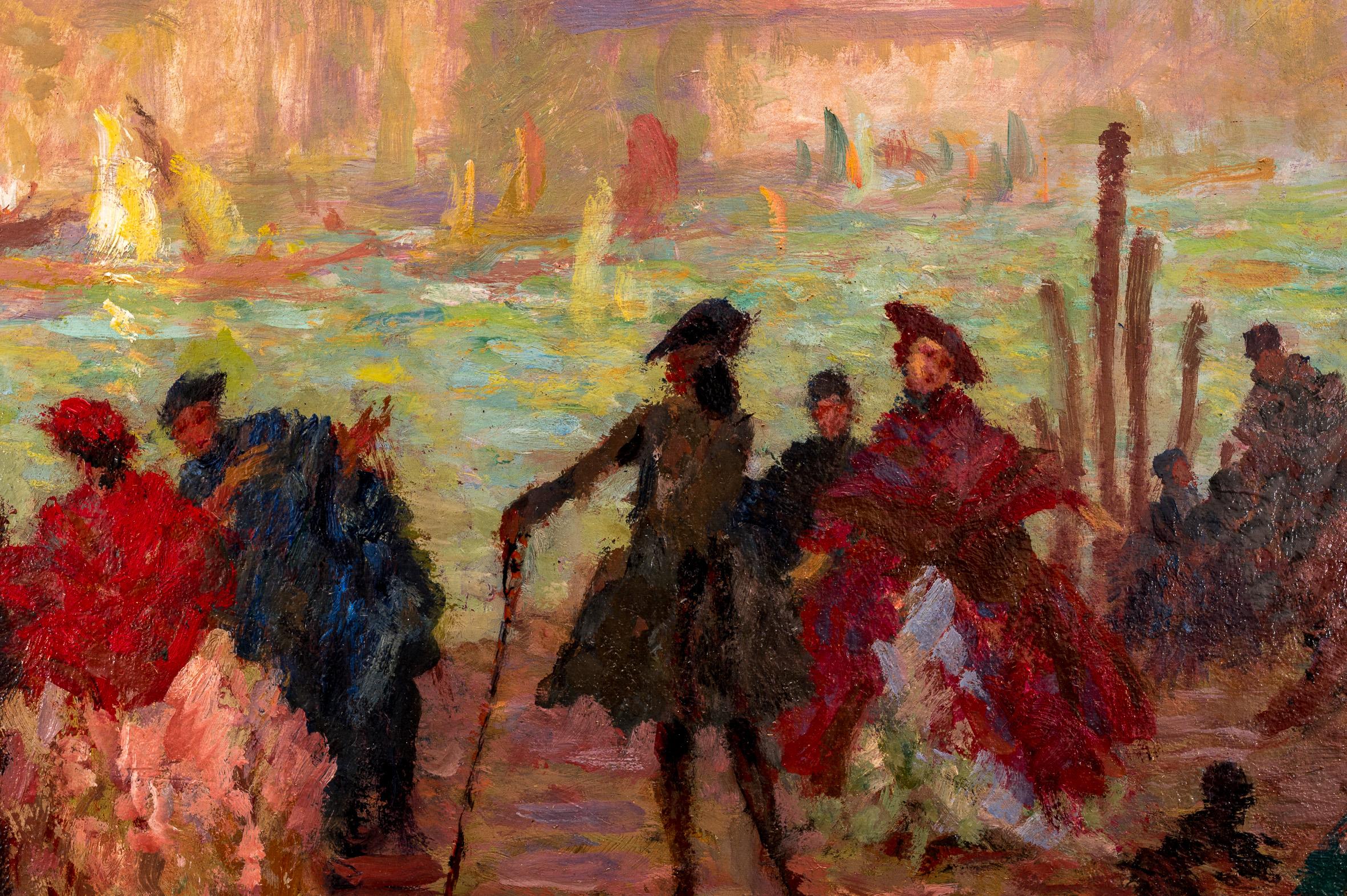 Rainbow over Venice Oil Painting Hanns Pellar Vienna Secession, circa ...
