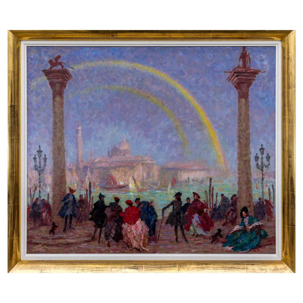 Rainbow over Venice Oil Painting Hanns Pellar Vienna Secession, circa ...