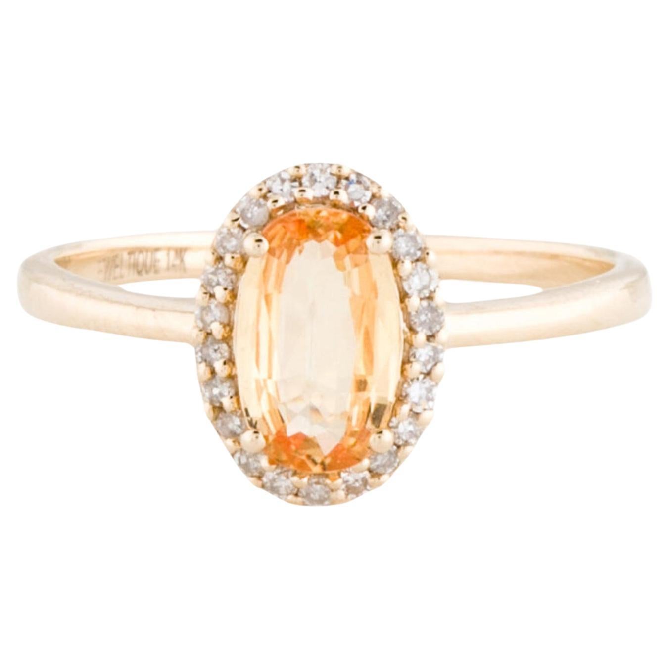 "Rainbow Symphony Multi Sapphire and Diamond Oval Ring in 14k Yellow ...