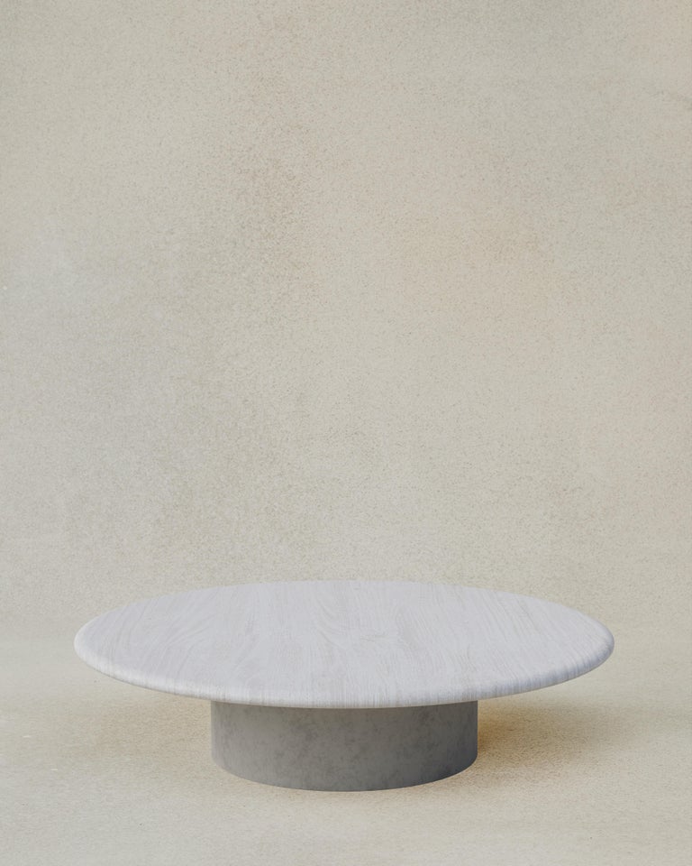Raindrop Coffee Table, 1000, White Oak / Microcrete For Sale at 1stDibs